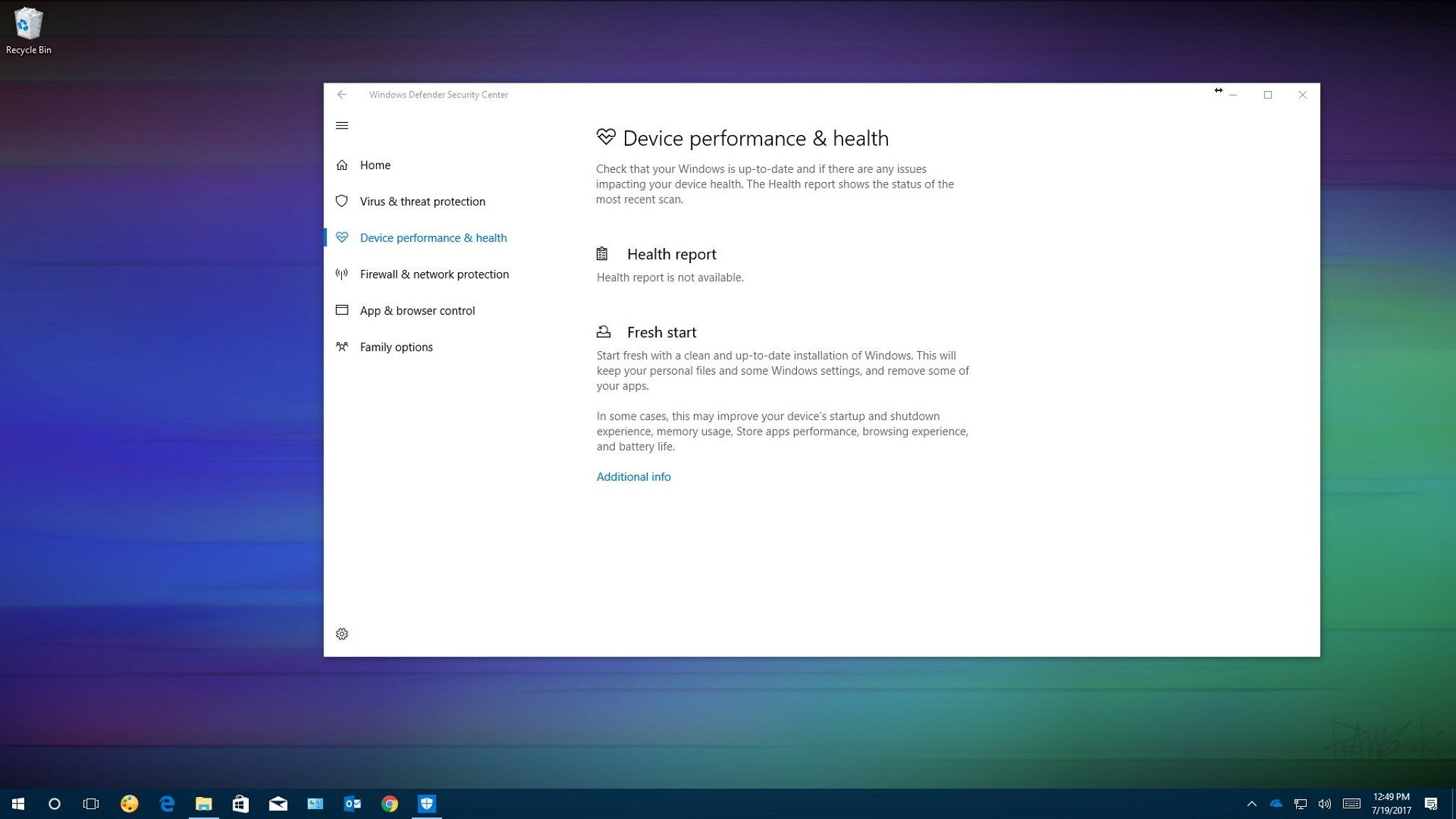 How to fix 'Health report not available' issue on Windows Defender ...