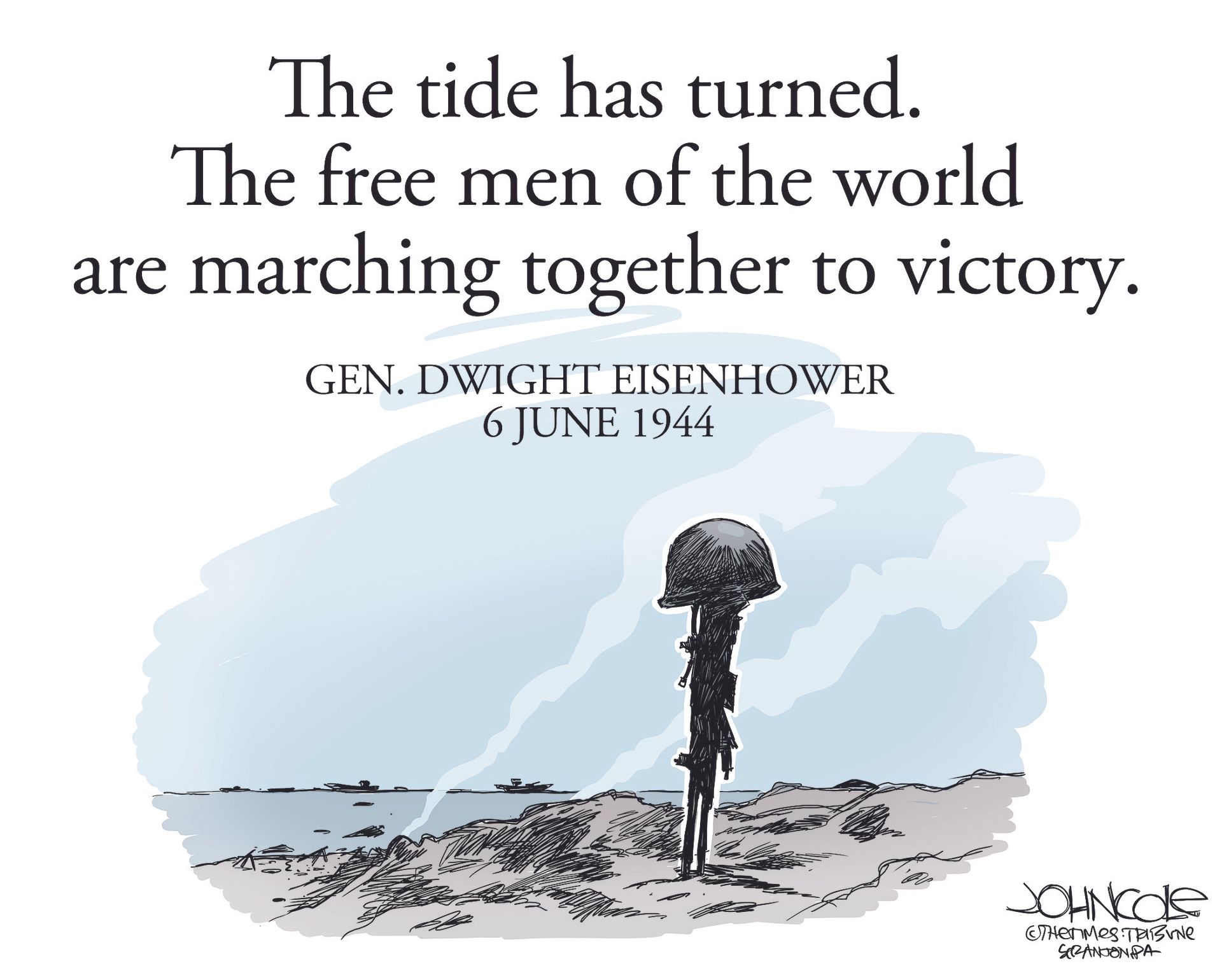 Editorial Cartoon U.S. D-Day WWII Eisenhower WWII Anniversary | The Week