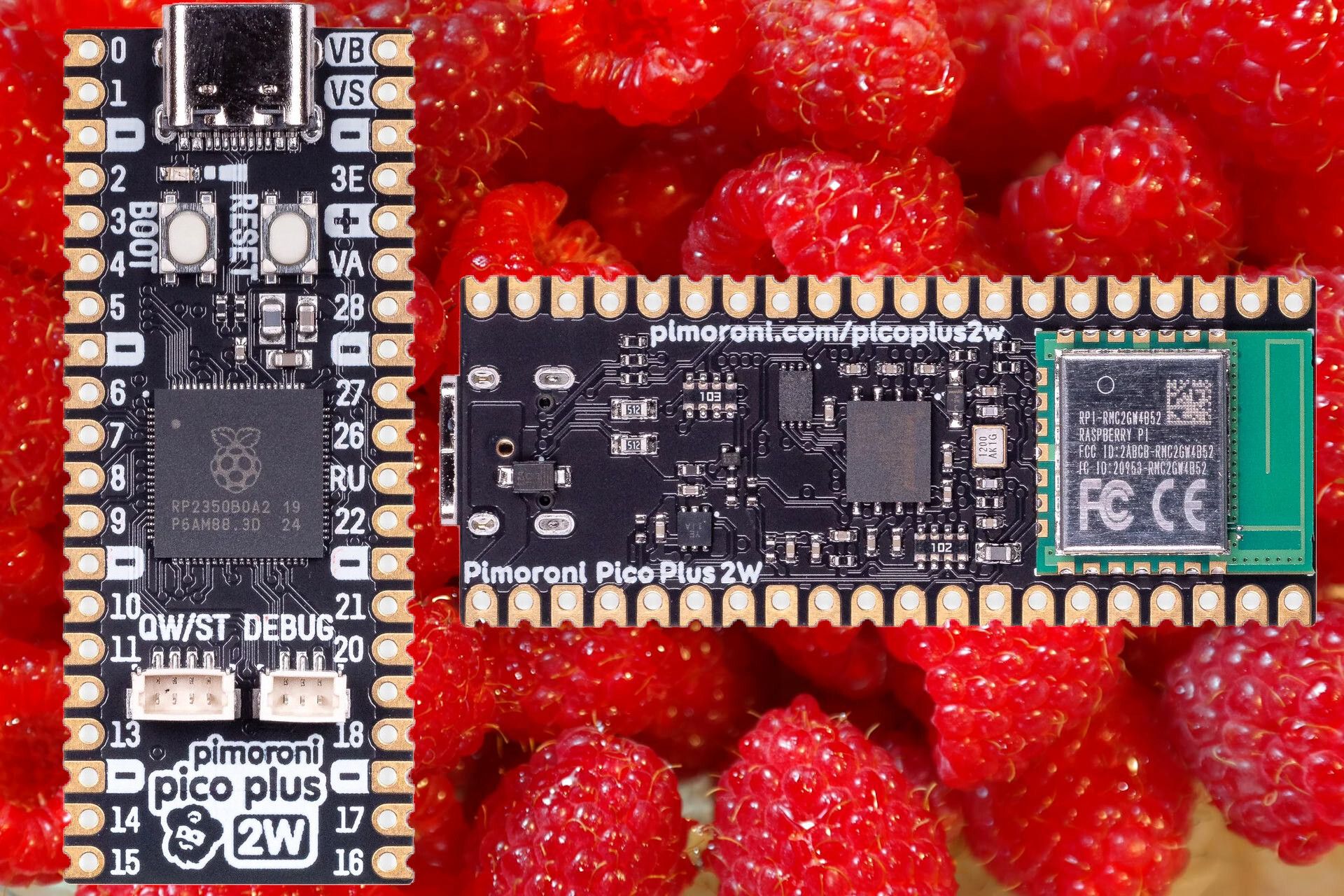 Pimoroni Pico Plus 2 W features mysterious 'Raspberry Pi RM2' Wi-Fi ...