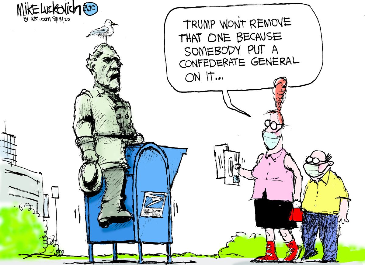 Political Cartoon U.S. Trump USPS vote by mail 2020 | The Week