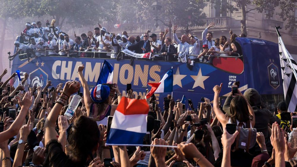 France's World Cup winners given heroes' welcome in Paris | FourFourTwo