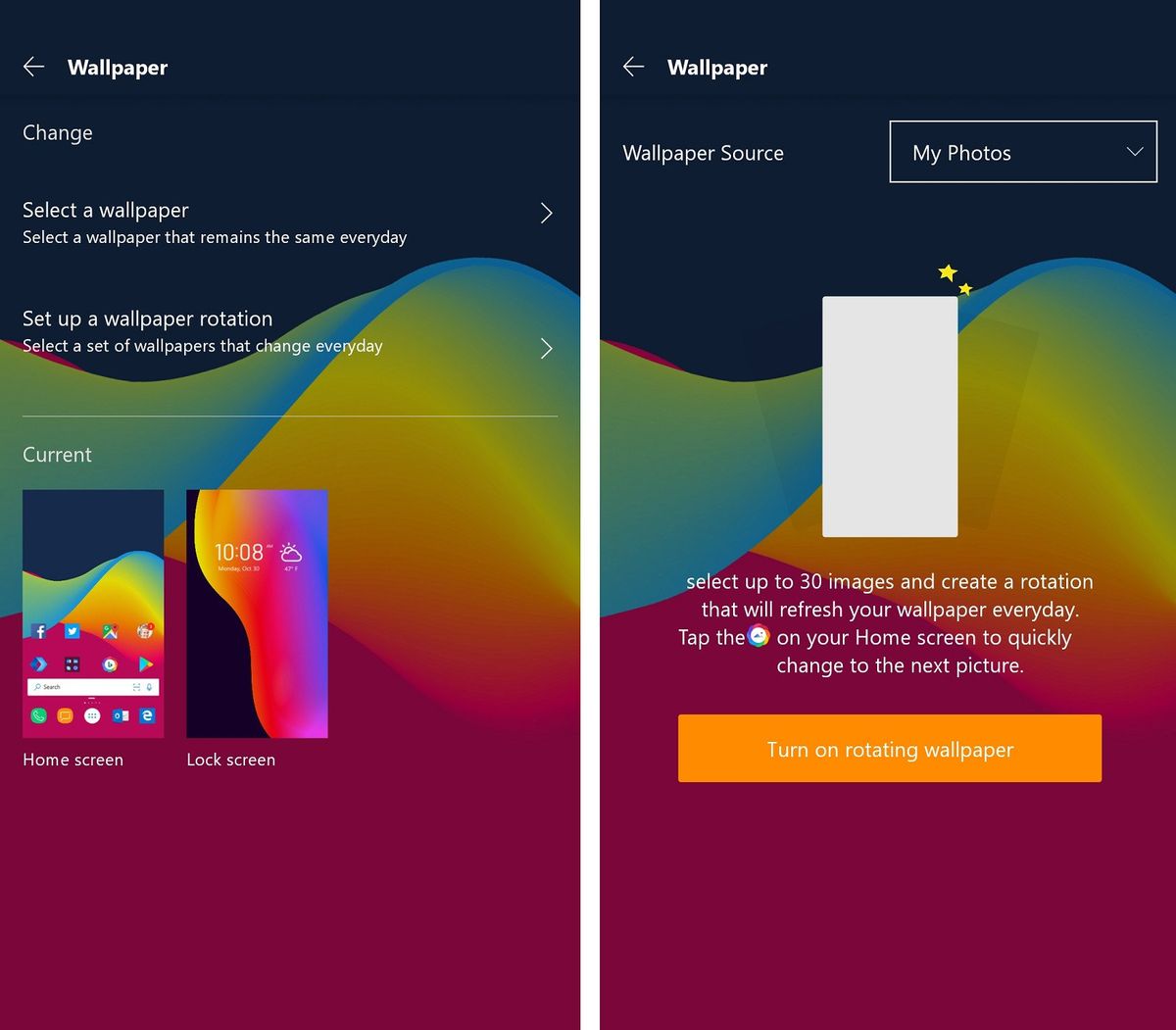 Microsoft Launcher beta for Android now lets you rotate through your ...