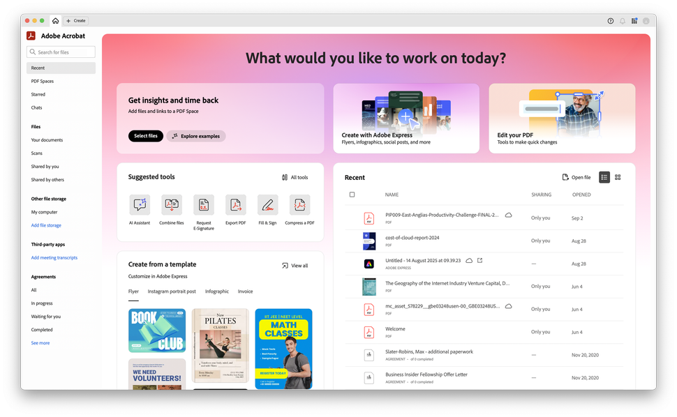 How to create with Adobe Express inside Acrobat Studio | TechRadar