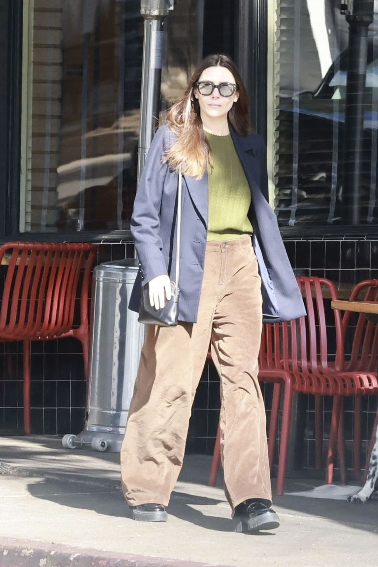 Elizabeth Olsen Wore the Fall Pants Trend Chic Women Prefer Over Jeans ...