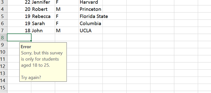 How To Add Input Restrictions To Validate Data In Excel Laptop Mag