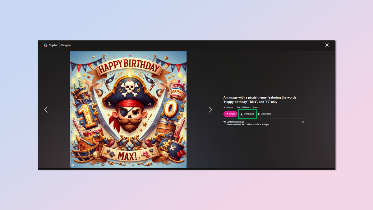 How to use Microsoft Copilot to make a birthday party invitation | Tom's Guide