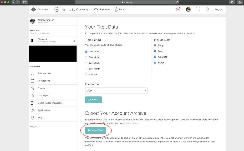 How to export your Fitbit data | iMore