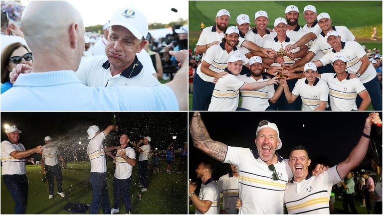 Photos: Team Europe Celebrate Ryder Cup Victory At Bethpage Black ...