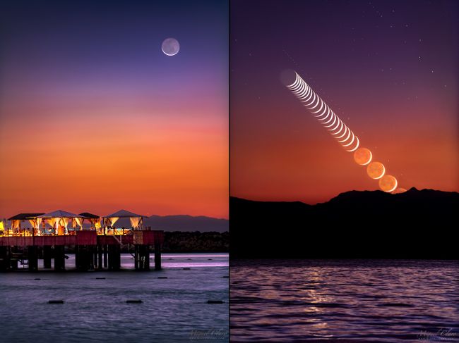New moon glows with 'Earthshine' in time-lapse photo series | Space
