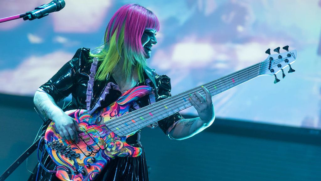 America Paz's fluorescent 6-string is one of the wildest basses you'll ...