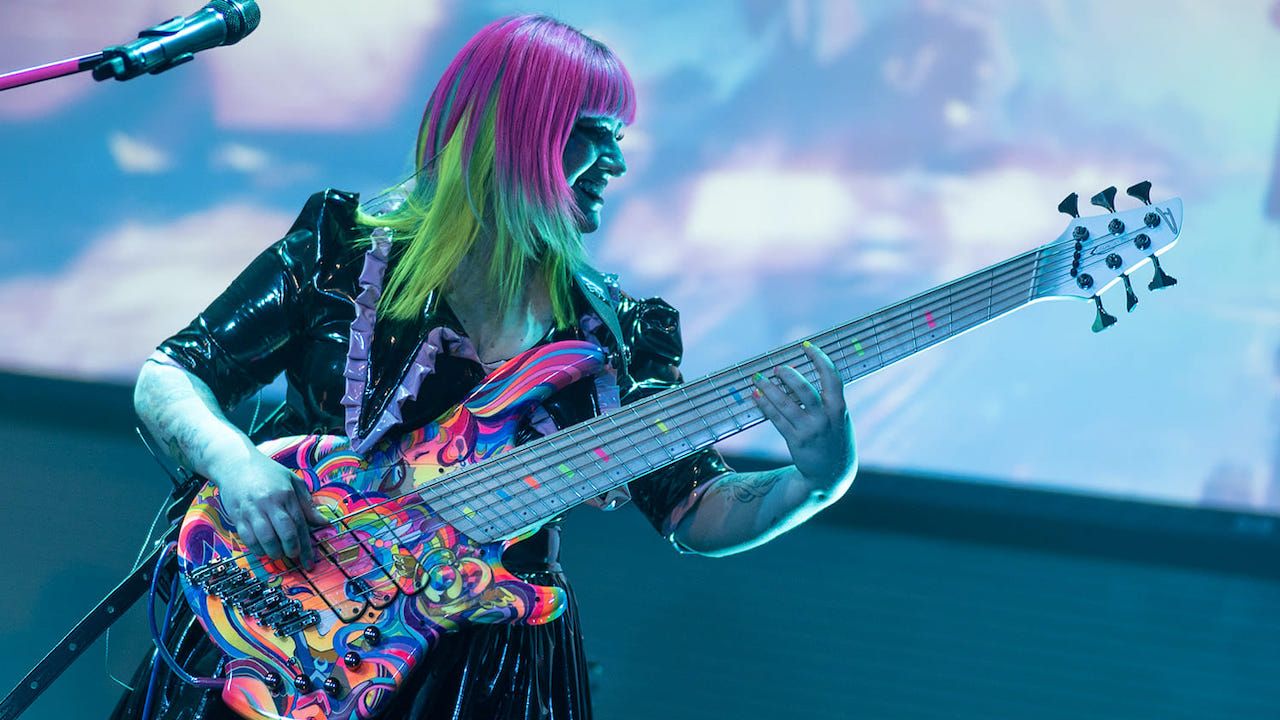 America Paz's fluorescent 6-string is one of the wildest basses you'll ...