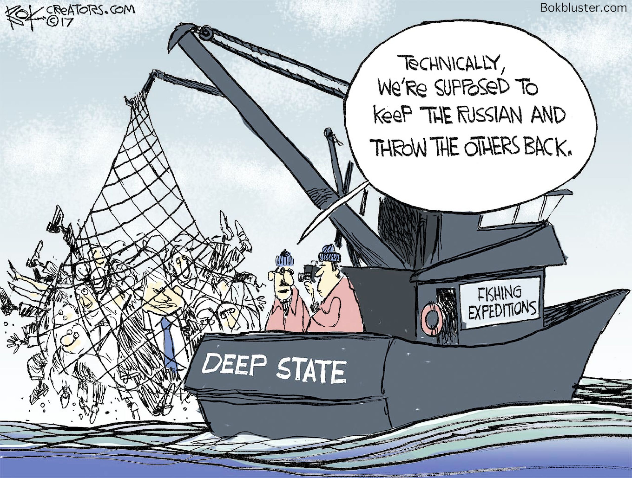 Political Cartoon U.S. Deep state Russia investigation | The Week