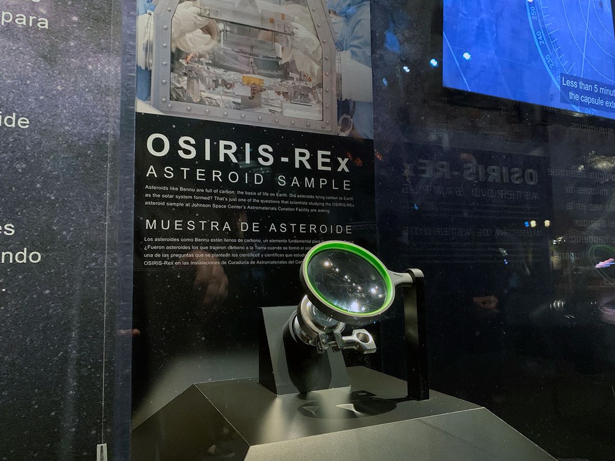Rare OSIRIS-REx asteroid sample debuts at Space Center Houston | Space