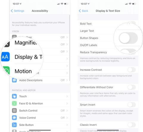 How to enable button shapes and use labels on iPhone and iPad | iMore