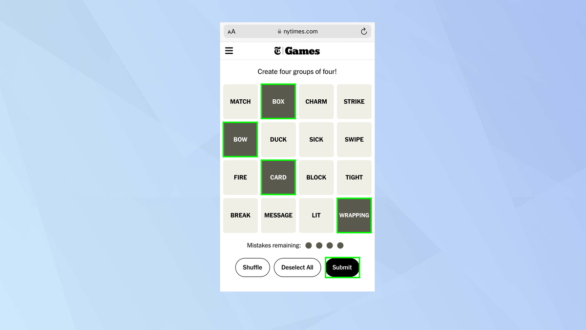 How to play NYT Connections | Tom's Guide