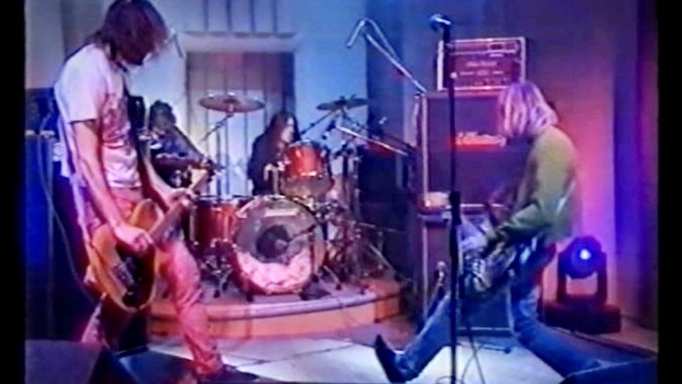 Watch Nirvana troll a prime-time TV chat show host with a riotous ...