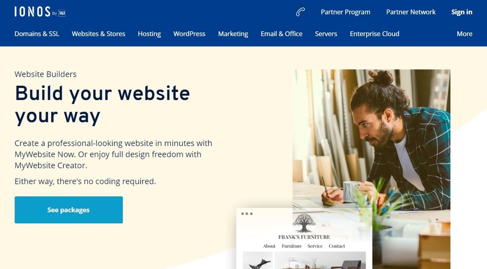 1&1 IONOS MyWebsite review | Tom's Guide