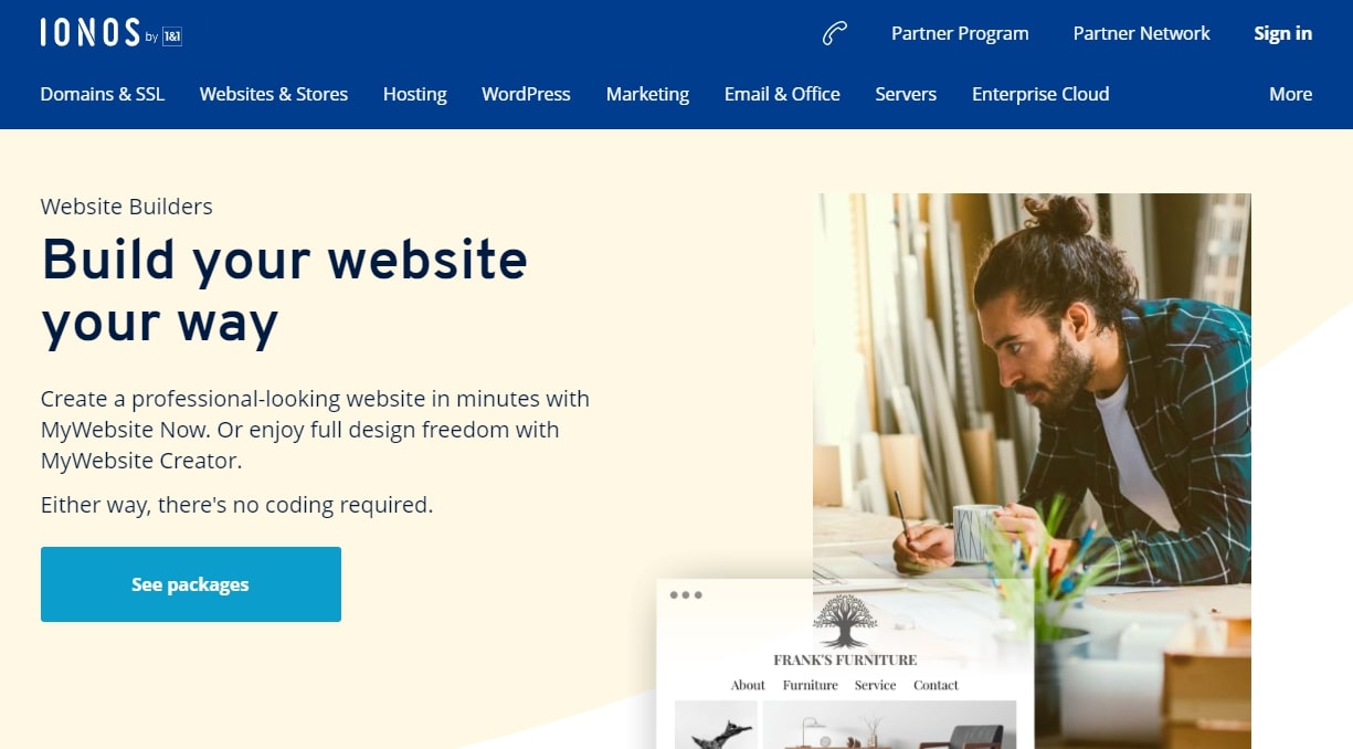 1&1 IONOS MyWebsite review | Tom's Guide