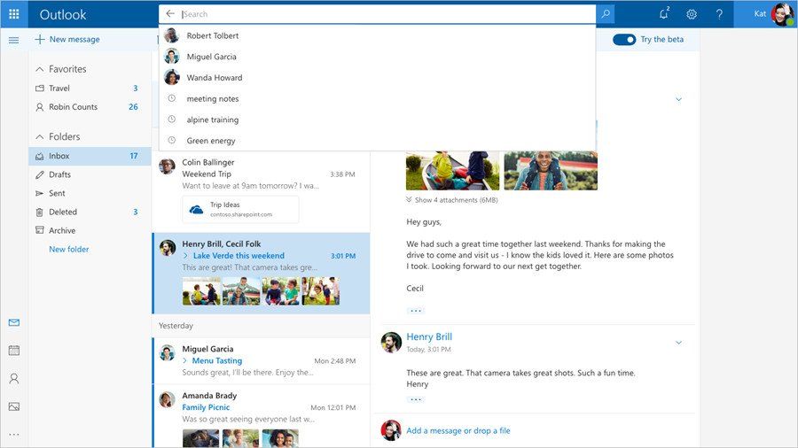 Microsoft launches new Outlook.com beta with new design and features ...