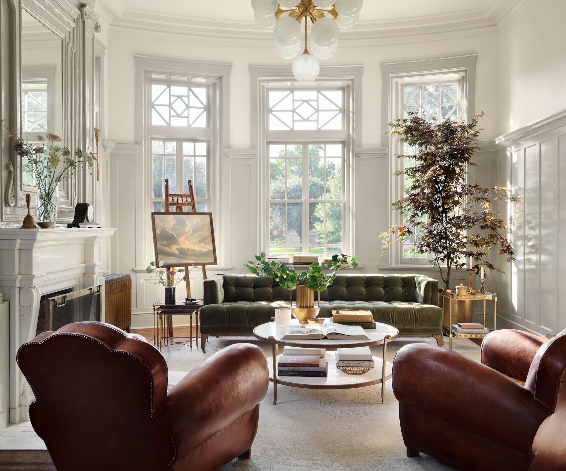 The living room in Joanna Gaines' castle project is effortlessly transitional | Homes and Gardens