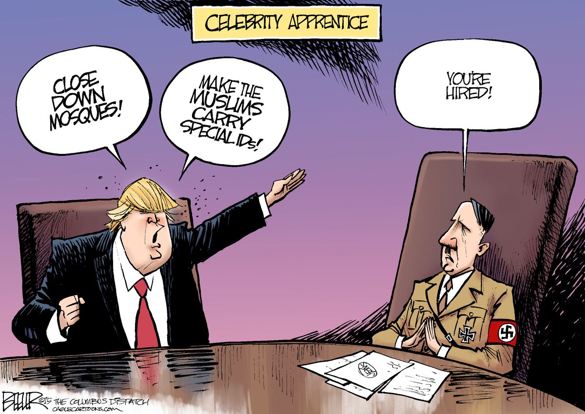 Political cartoon U.S. Trump Apprentice Muslims Nazi | The Week