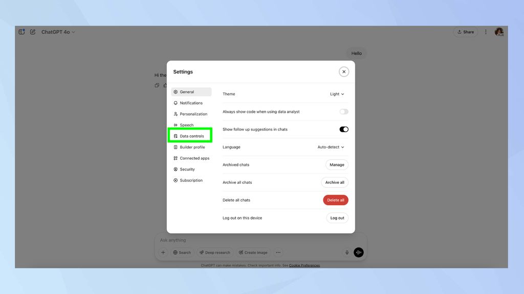 How to stop ChatGPT from using your data for training | Tom's Guide