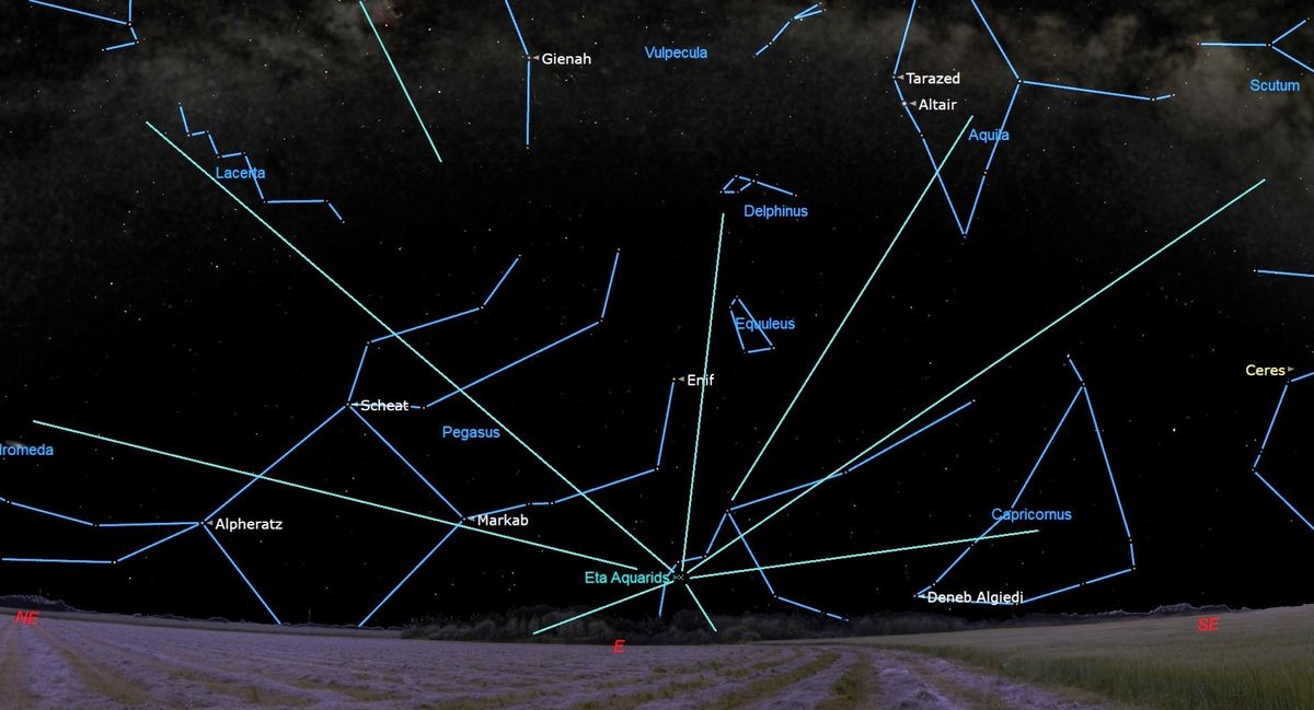Eta Aquarid meteor shower peak could spawn over 100 'shooting stars ...