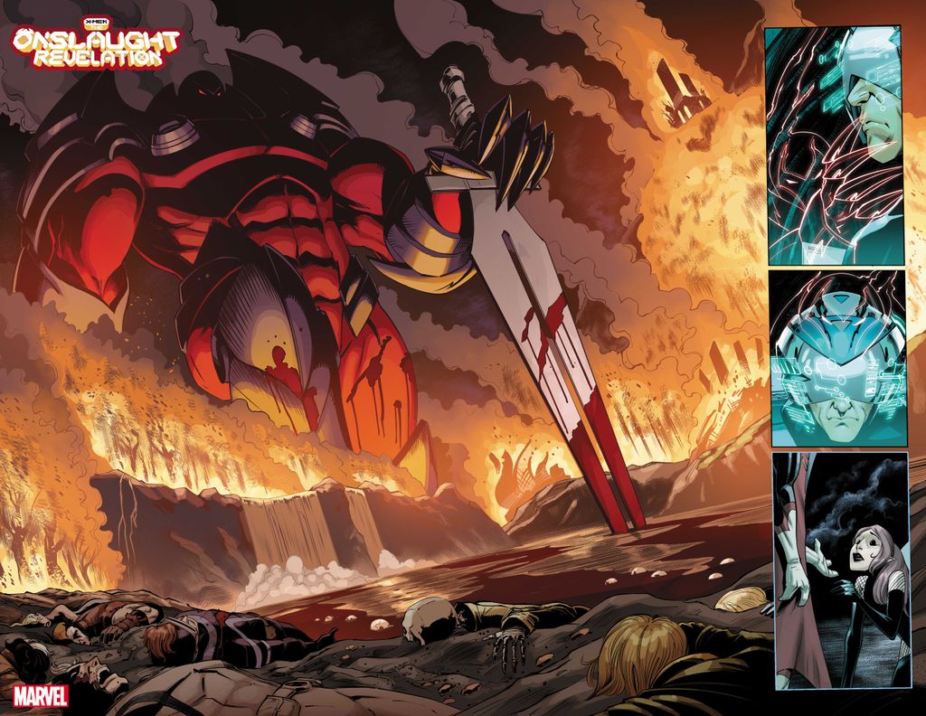 An X-Men superteam assembles to fight Onslaught in X-Men: Onslaught ...