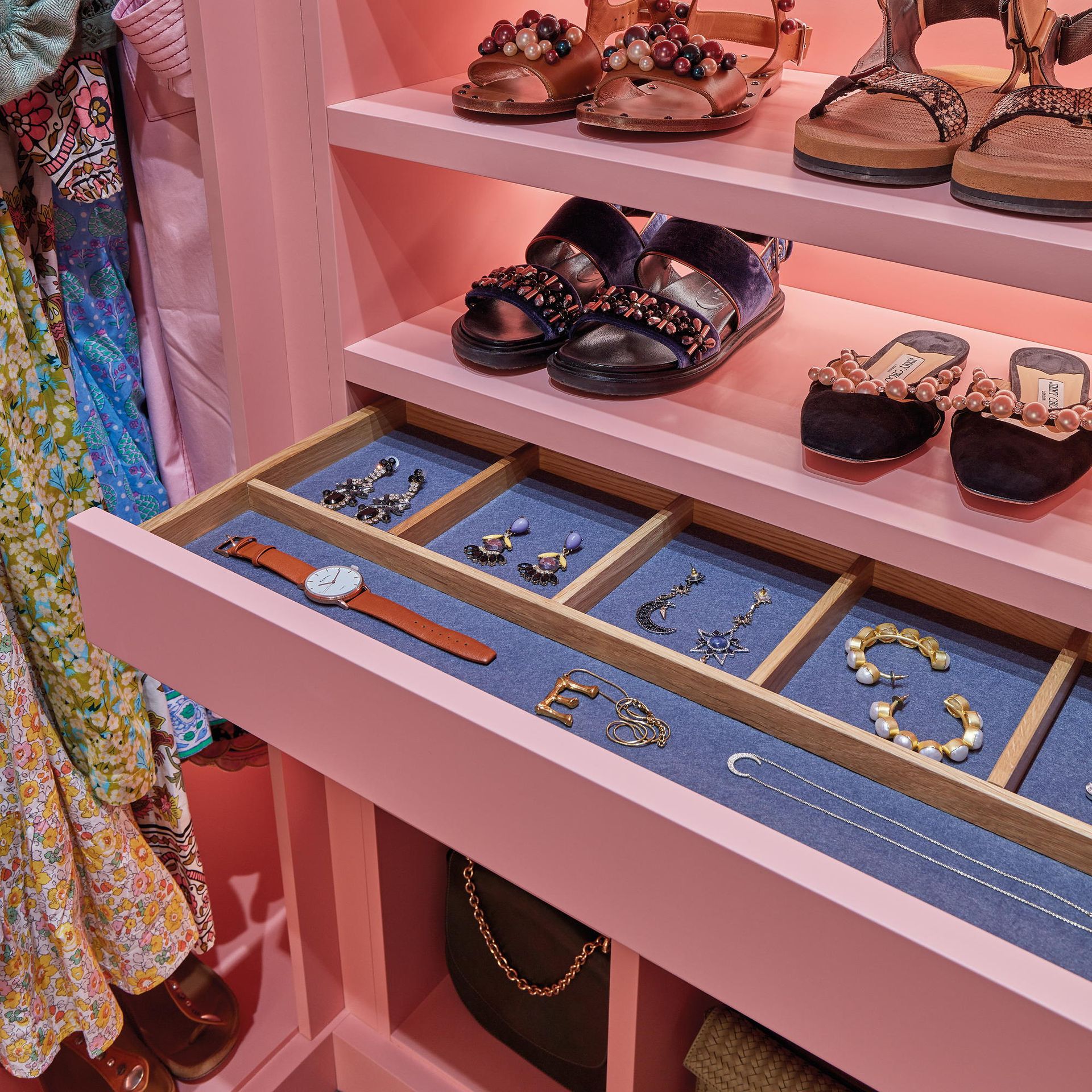 This fashion stylist's walk-in wardrobe is next level glam | Ideal Home