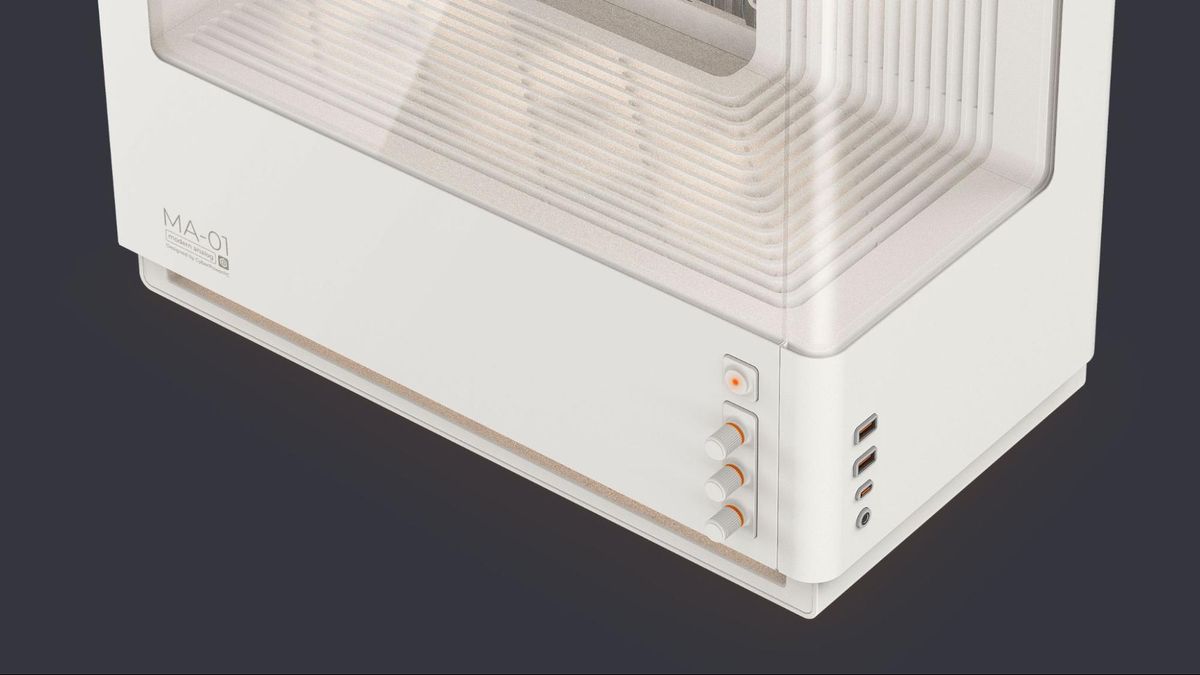 CyberPowerPC's MA-01 comes with analog color control knobs, woven steel ...
