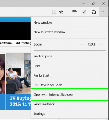 How to Open an Edge Browser Page in Internet Explorer | Laptop Mag