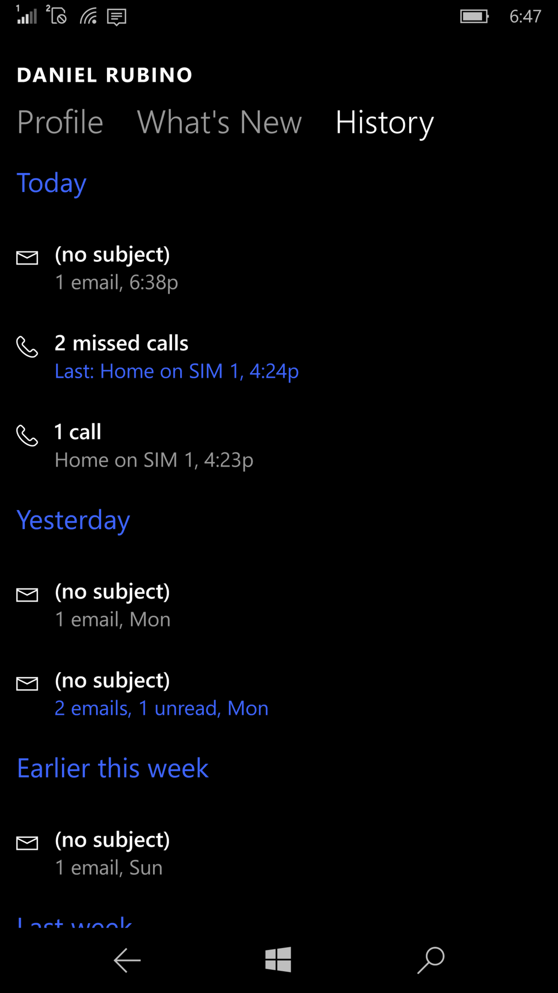 Microsoft People app snags new History tab in latest update | Windows ...