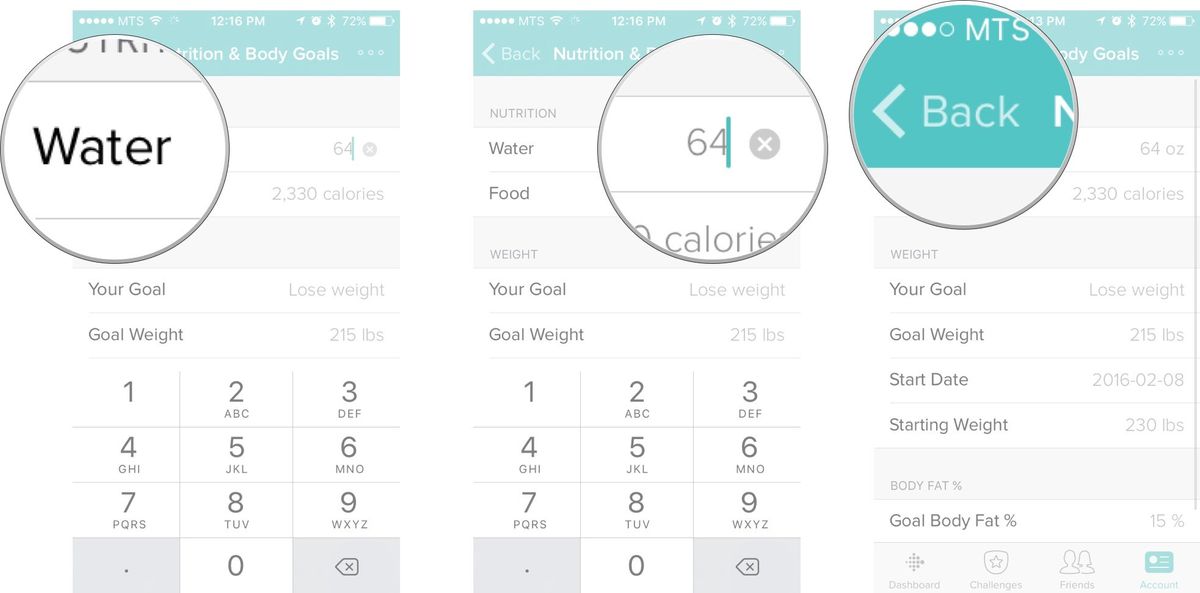 How to change your nutrition and body goals in Fitbit for iPhone and ...