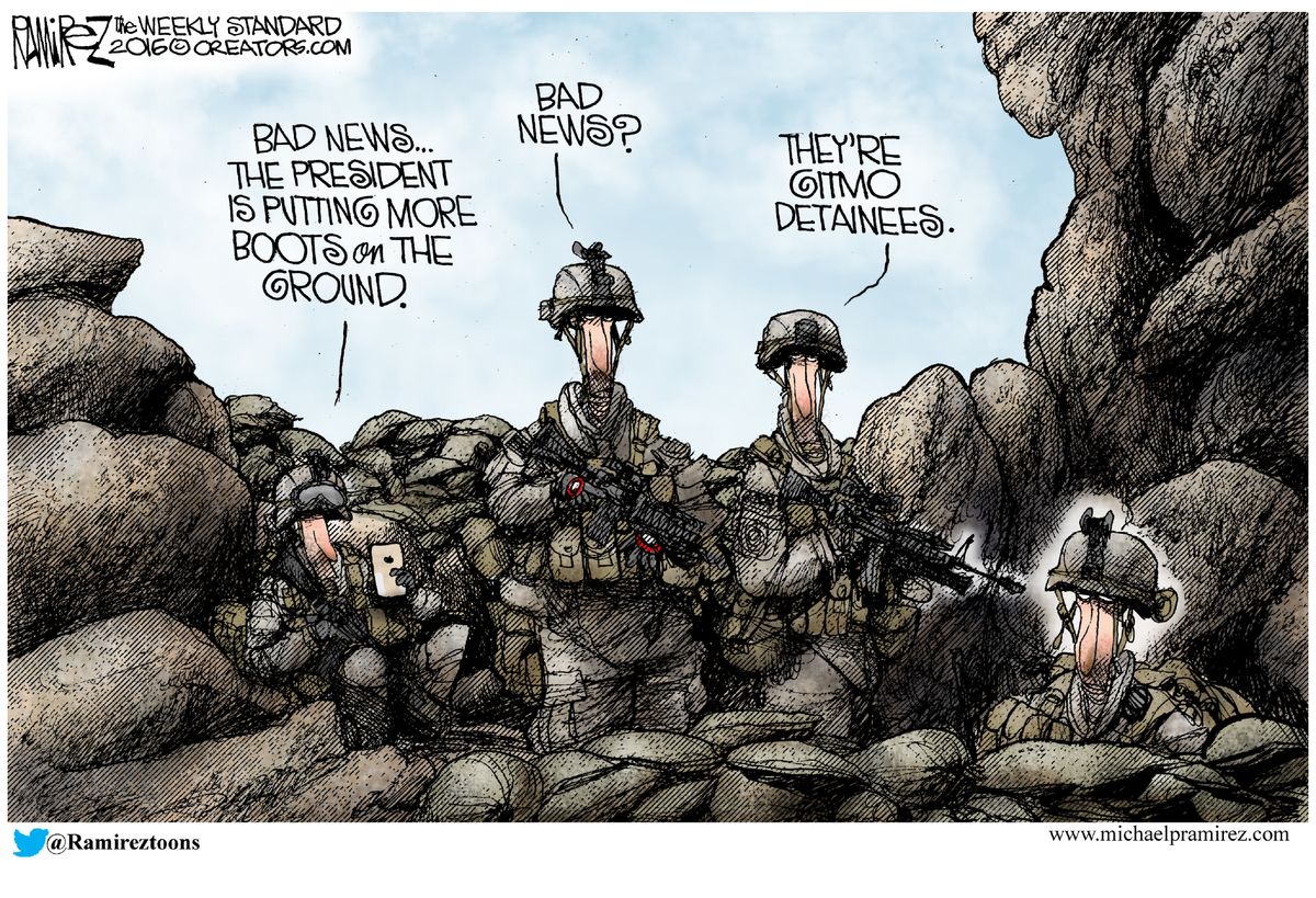 Political Cartoon U.S. Gitmo Detainees | The Week