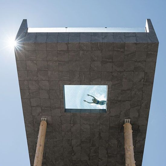 It's 40ft above the ground with a glass bottom. Would you take a dip in ...