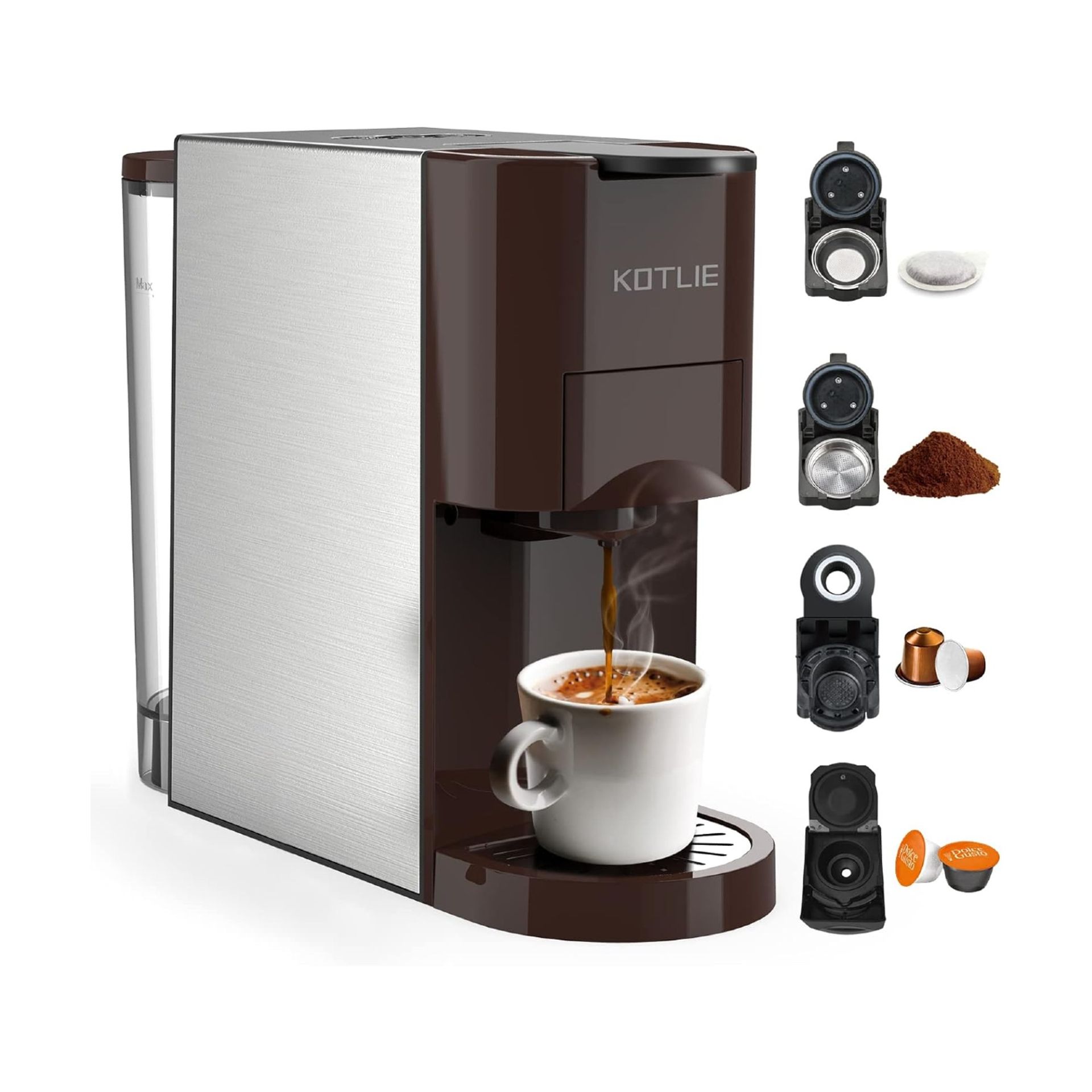 This coffee machine's compatible with pods and ground coffee | Ideal Home