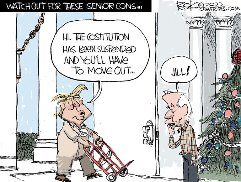 7 scathing cartoons about Trump's call to suspend the Constitution ...