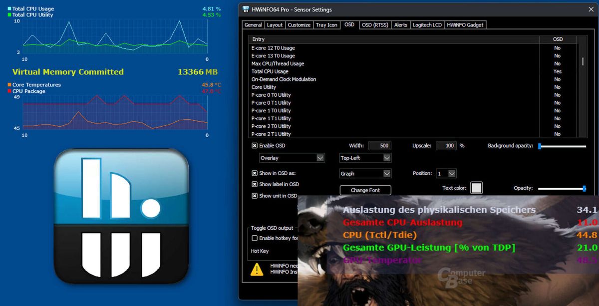 Popular PC monitoring tool HWInfo64 can now show FPS and more with ...