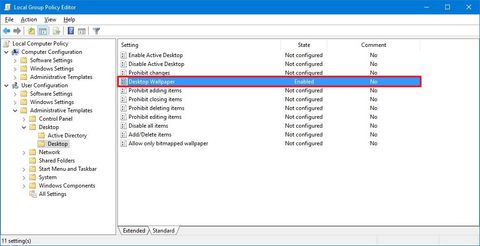 How to stop people from changing your Windows 10 desktop wallpaper ...