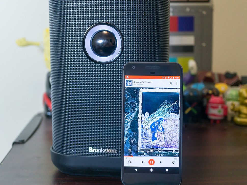 The Brookstone Big Blue Party speaker lives up to the name and has ...