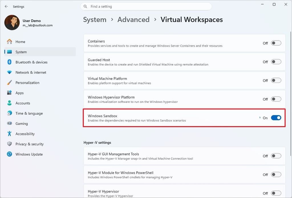 Set up a safe testing lab with Hyper‑V and Windows Sandbox | Windows ...