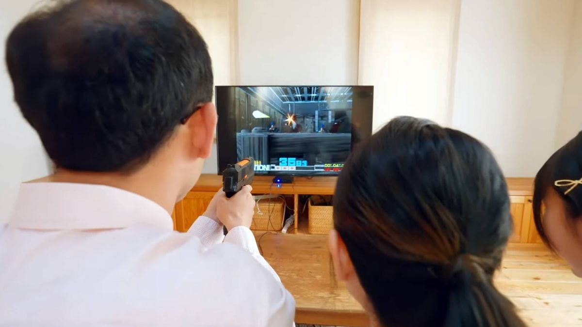 The upcoming G'AIM'E Time Crisis light gun console is now up for pre ...