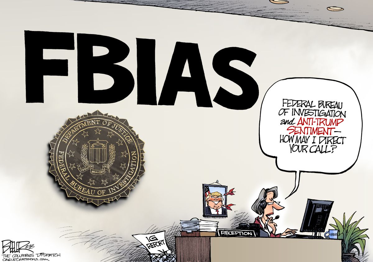 Political cartoon U.S. FBI bias Trump inspector general Russia ...
