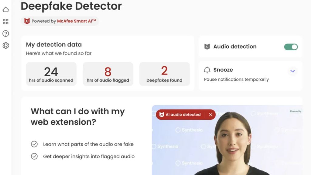 McAfee ships a subscription-based deepfake detector tool exclusively to ...