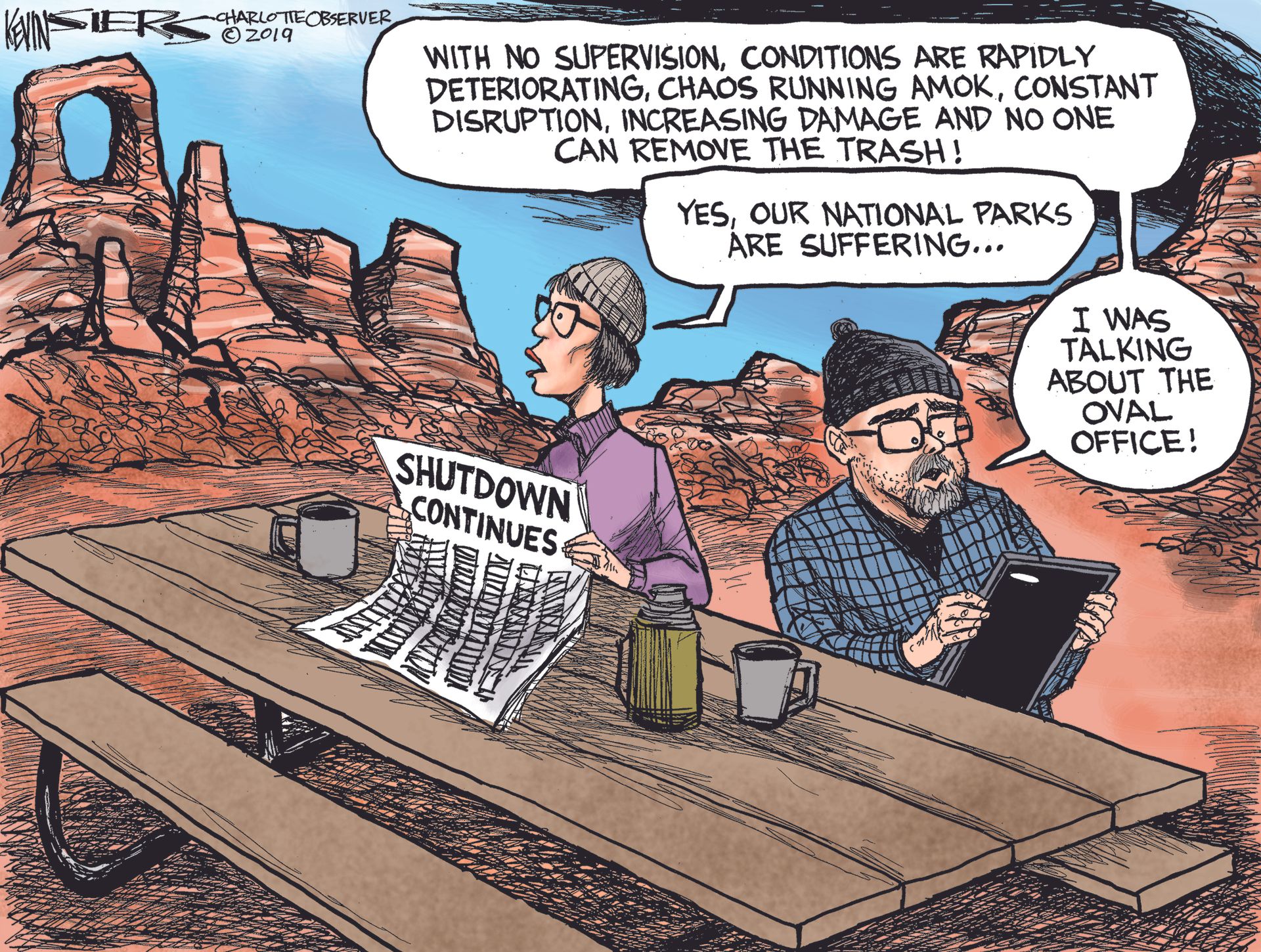 Political cartoon U.S. government shutdown trump | The Week