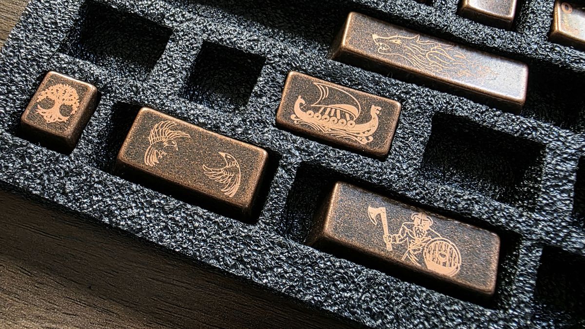 Awekeys Antiques Metal keycaps are Viking-themed luxury for your ...