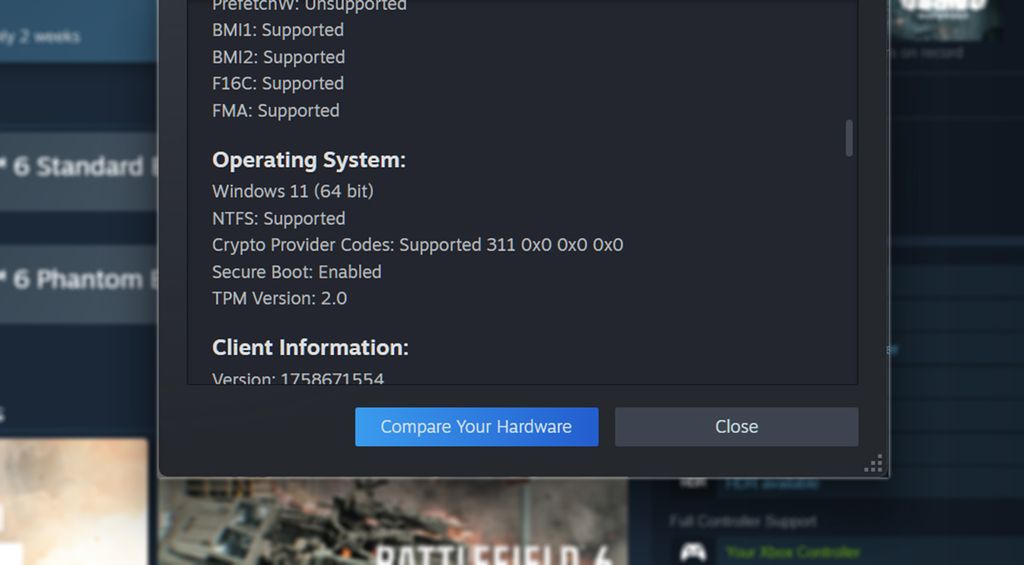 Steam now lets you check if you have Secure Boot enabled: the security ...