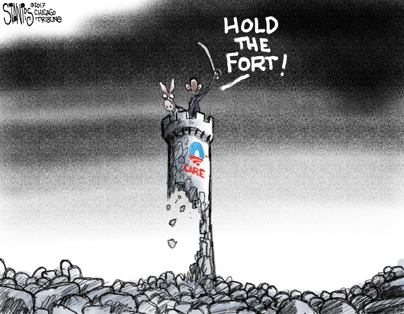 Political cartoon U.S. Democrats Obamacare | The Week
