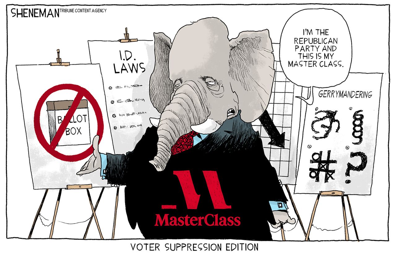 5 outrageously funny cartoons about Republican voter suppression | The Week