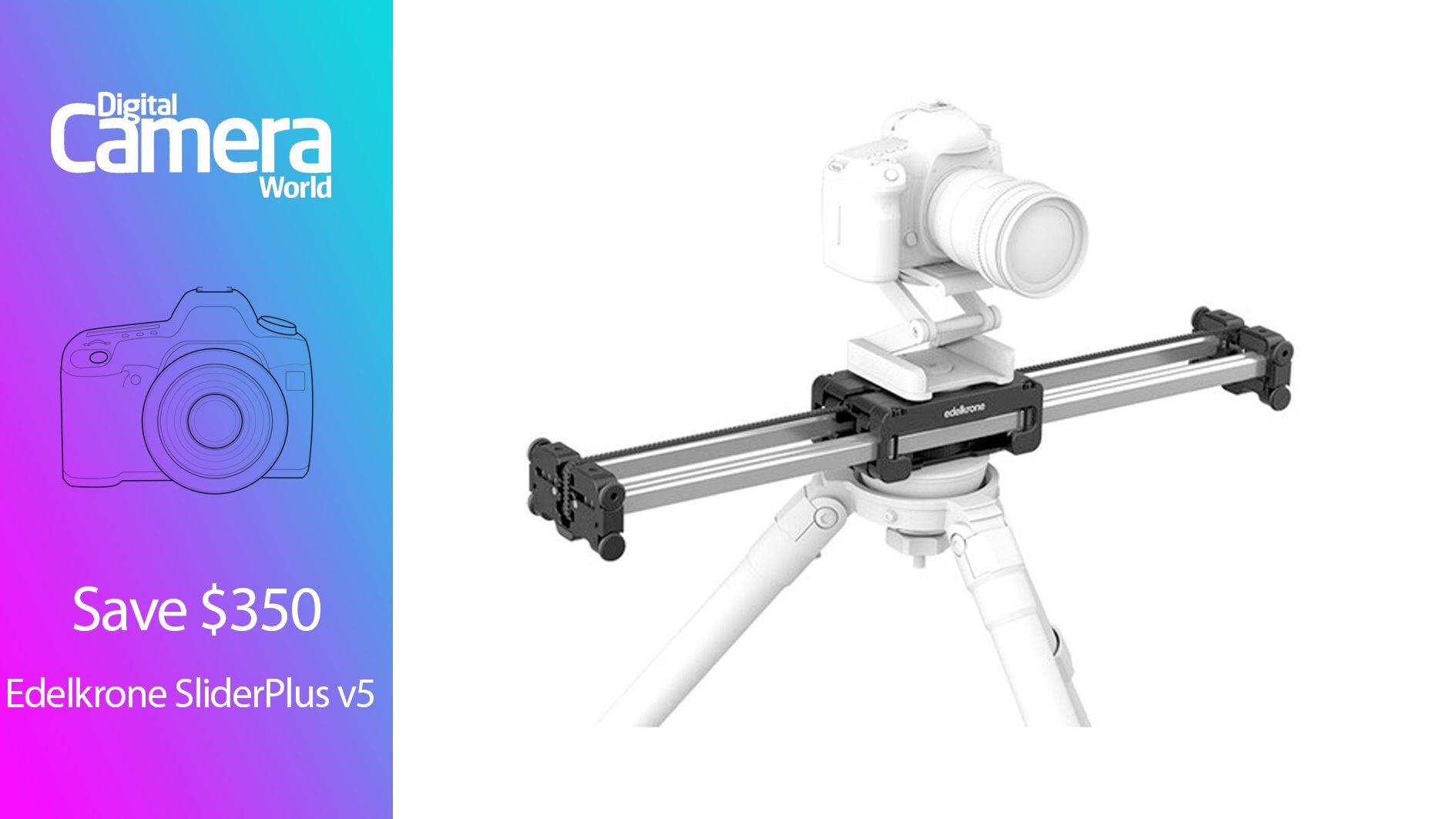 Get an incredible $350 off the Edelkrone SliderPlus v5 video slider ...